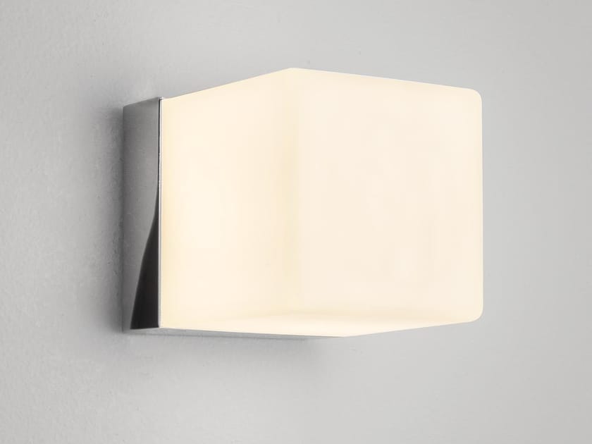 CUBE | Wall light Glass and steel wall light for bathroom By Astro Lighting