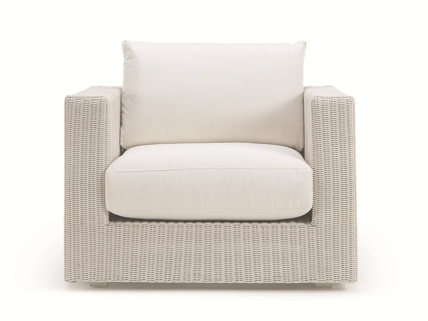 CUBE Ethimo EtWick® garden armchair with armrests By Ethimo