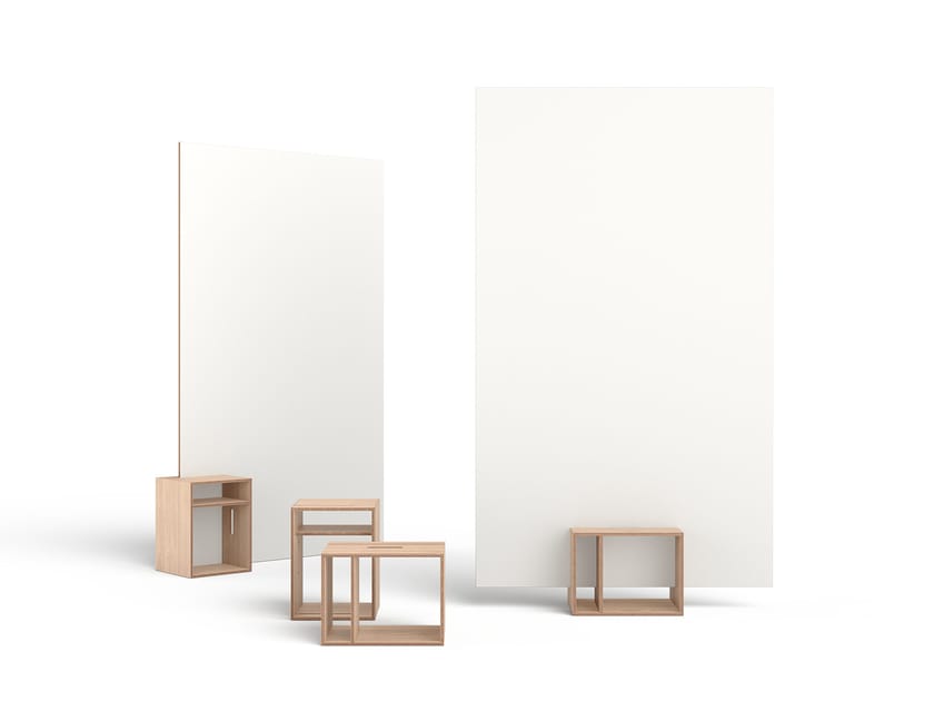 Beech multiplex office stool CUBE By Studiotools