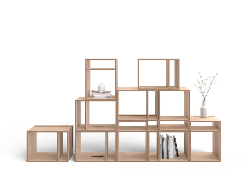 Beech multiplex office stool CUBE By Studiotools