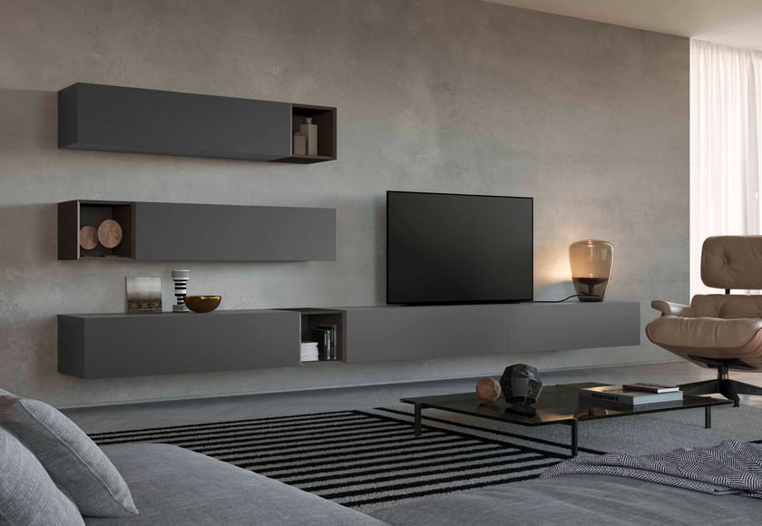 CUBE6 Wooden storage wall By OLIVIERI