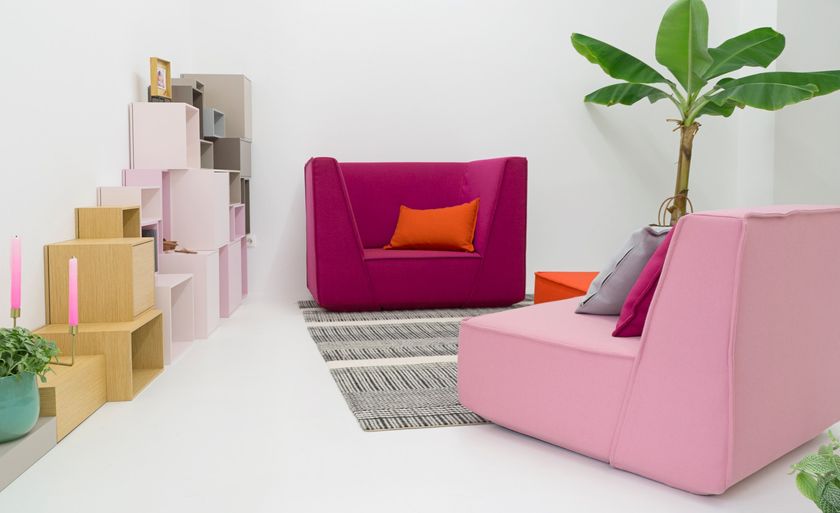 CUBIT Fabric armchair with removable cover with armrests By Cubit by Mymito