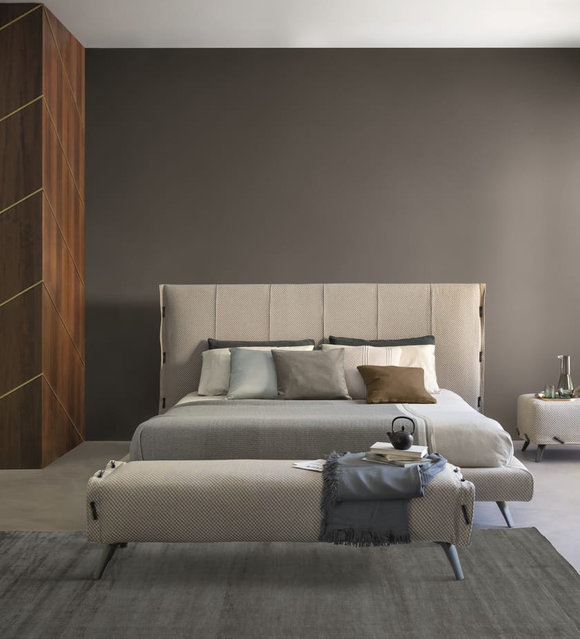 CUFF BENCH Upholstered fabric bench By Bonaldo | design Mauro Lipparini