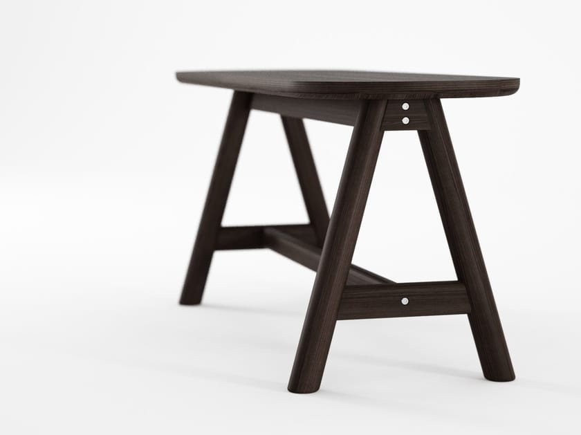 CURBUS Solid wood bench By KARPENTER | design Hugues Revuelta