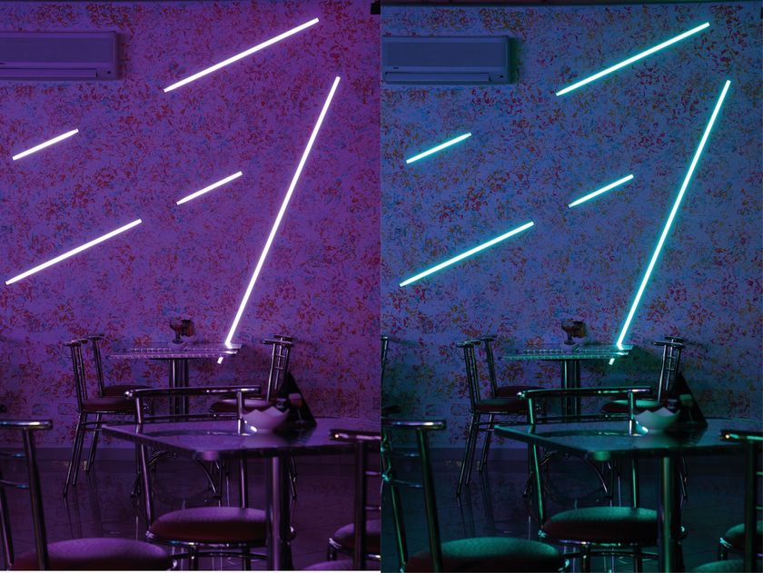 CUT Ceiling mounted aluminium linear lighting profile By LuceControCorrente