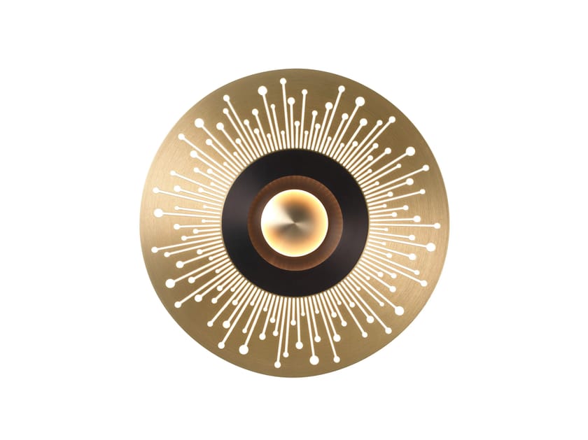 EARTH SUN LED brass wall light By CVL Luminaires