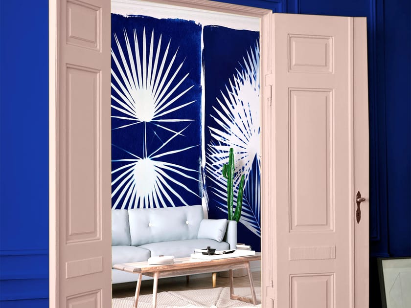 CYANOTYPE TROPICAL carta da parati By PaperMint