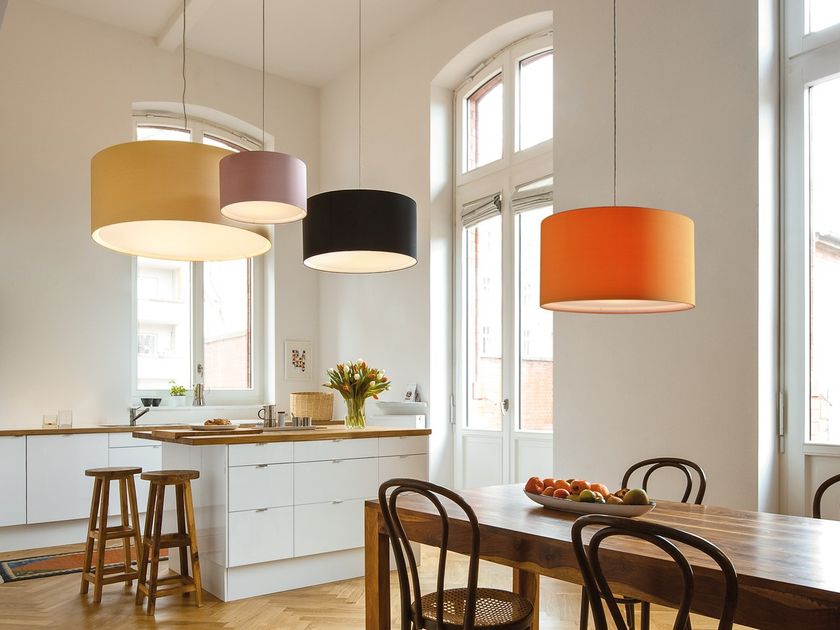 DRUM Fabric pendant lamp By Filumen | design Christian Finke