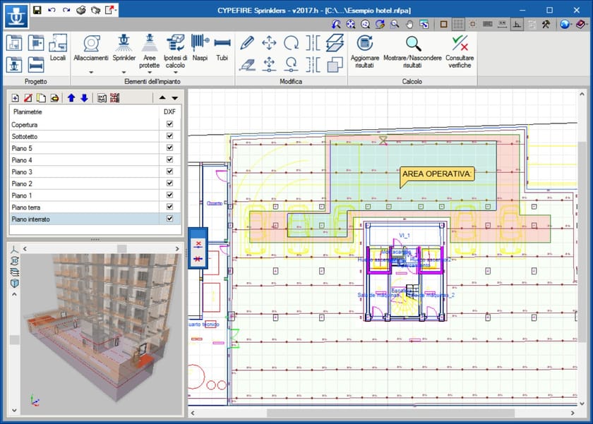 Fire-fighting system design / Water network calculation CYPEFIRE ...
