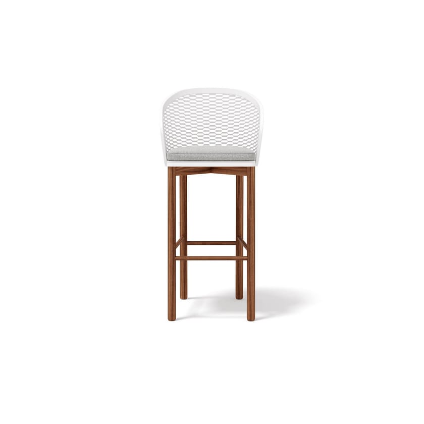 CYRANO High fabric and aluminium stool By Atmosphera