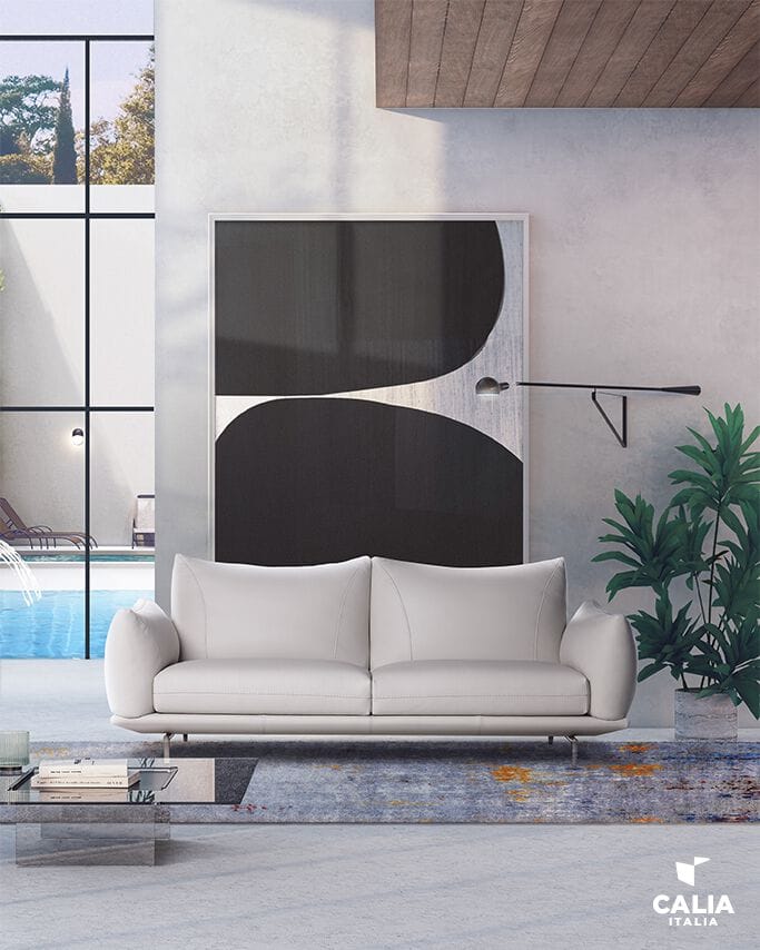 DRAGÉES 3 seater leather sofa By Calia Italia