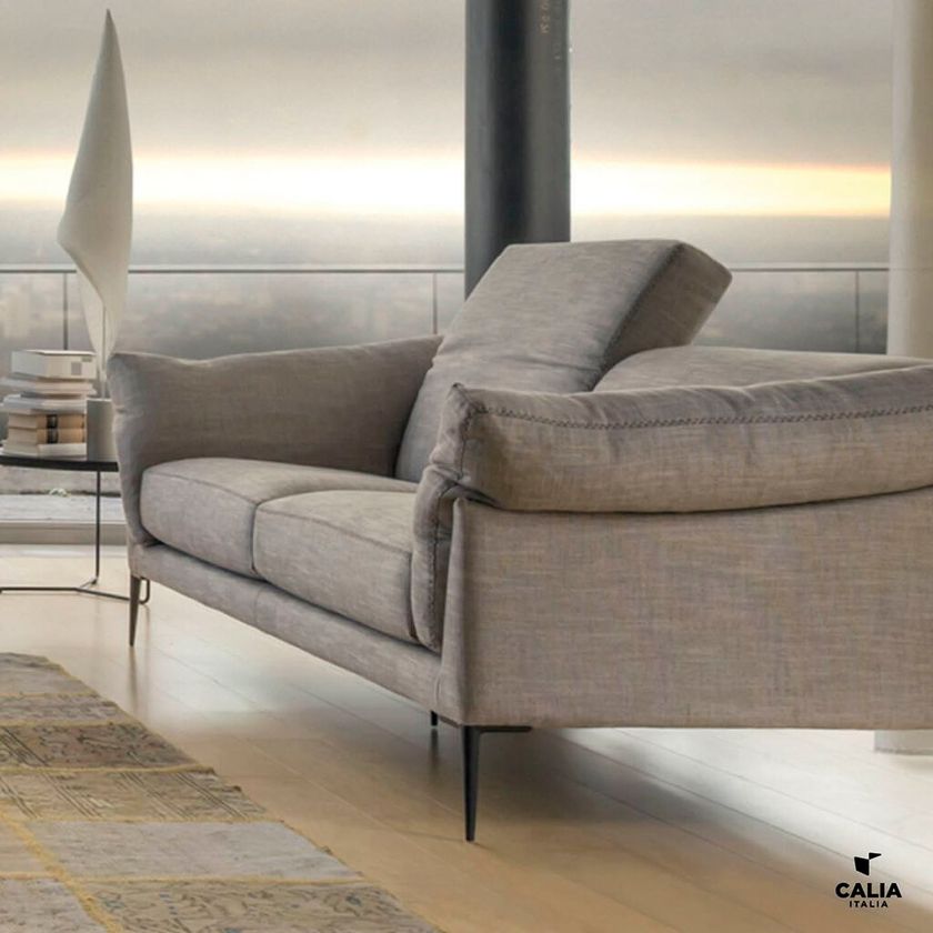 ELISIR 3 seater fabric sofa with removable cover By Calia Italia