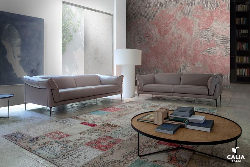 ELISIR 3 seater leather sofa By Calia Italia