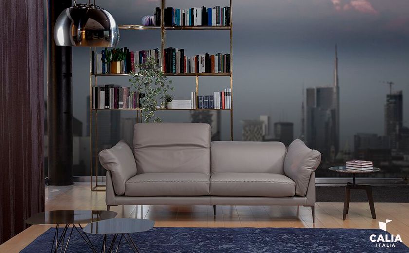 ELISIR 3 seater leather sofa By Calia Italia