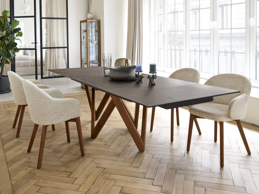 HOLLY FAB Upholstered fabric chair with wooden structure By Calligaris ...