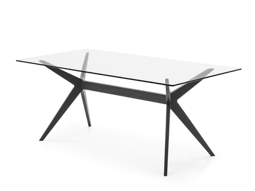 KENT Tempered glass table By Calligaris
