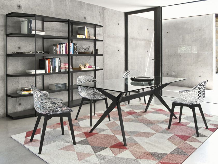 KENT Mesa de vidrio templado By Calligaris