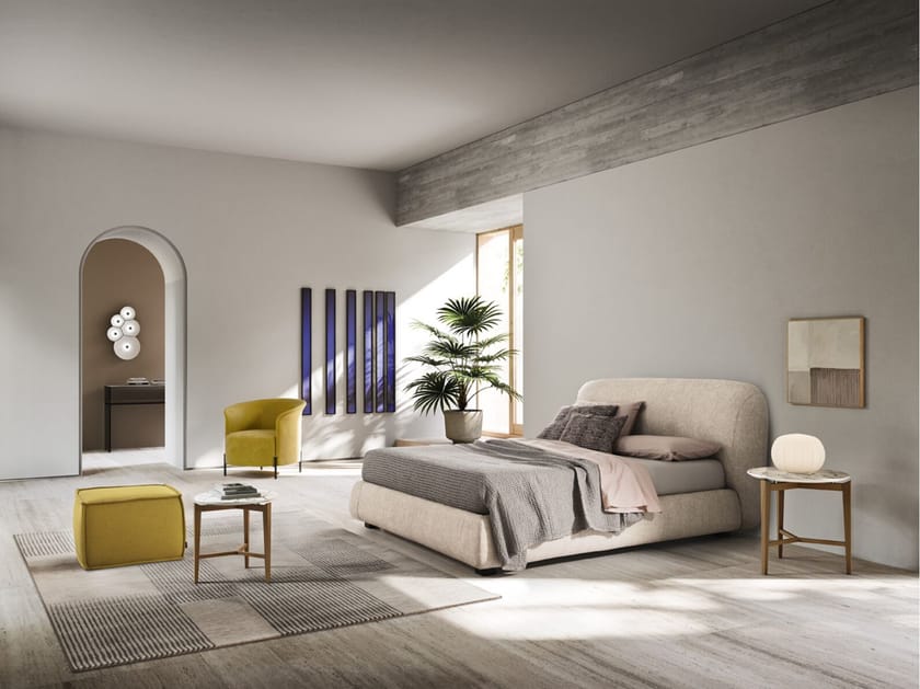 NOA Upholstered double bed By Calligaris