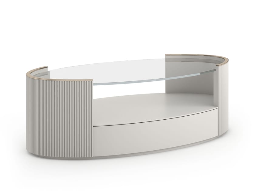 LOVE Oval glass coffee table By Caracole