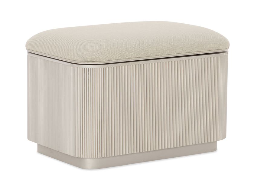 FOR THE LOVE OF Storage rectangular fabric pouf By Caracole