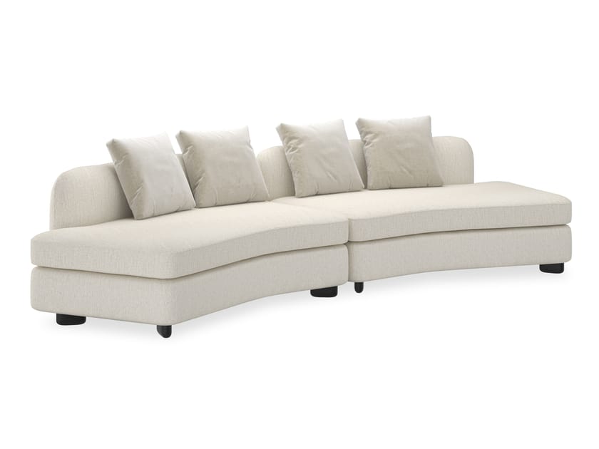LUMI Divano curvo modulare in tessuto a 4 posti By Caracole