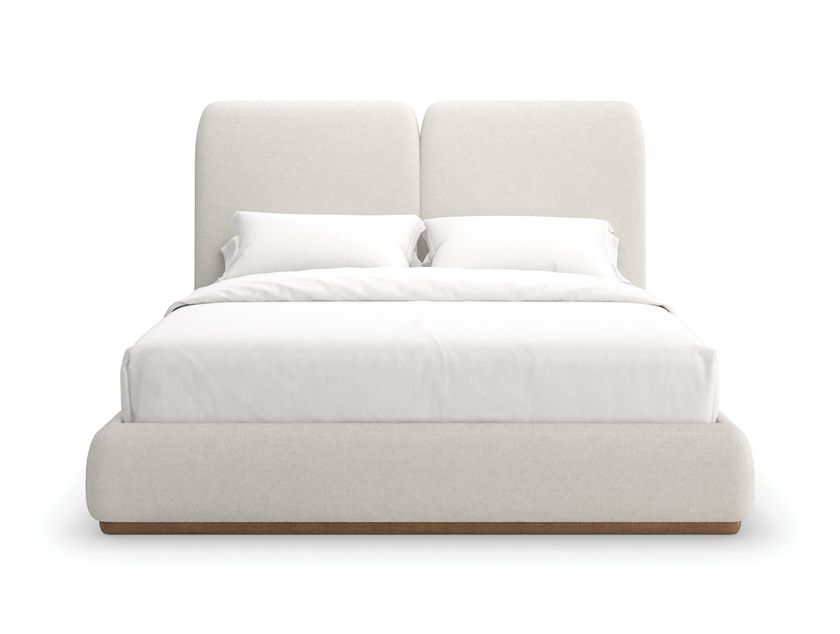 MALTA Upholstered fabric king size bed By Caracole