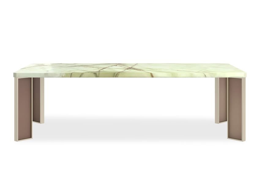 THE NATURALIST Rectangular onyx table By Caracole