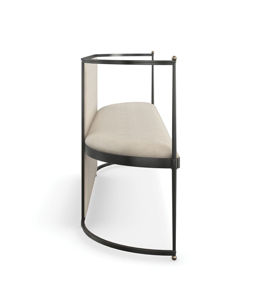TOULOUSE Fabric bench with back By Caracole