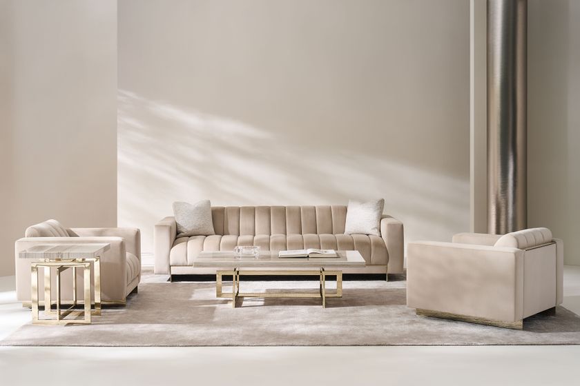 WELL BALANCED 3 seater fabric sofa By Caracole