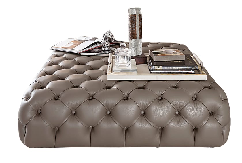 HYATT | Rectangular pouf Tufted rectangular leather pouf By Casamilano ...