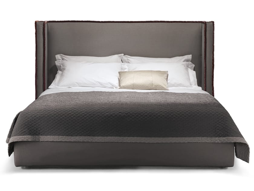 PILLOPIPE EVO Fabric double bed with removable cover with upholstered ...