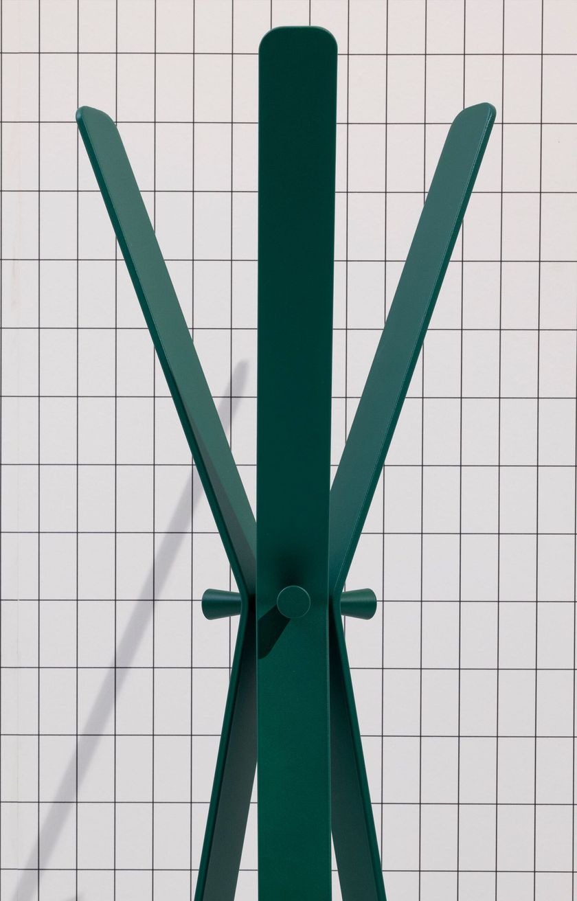 BEND Powder coated steel office coat rack By Cascando