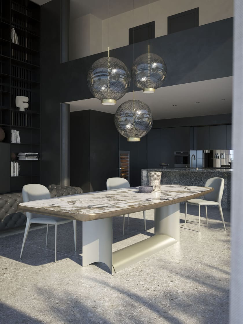 DRAGON KERAMIK PREMIUM Barrel-shaped ceramic table By Cattelan Italia