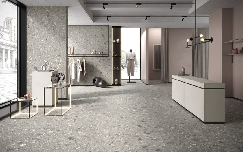 PORTRAITS BRERA Stone effect porcelain stoneware tiles By Ceramiche Caesar