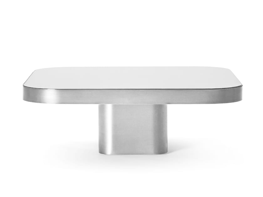 BOW COFFEE TABLE NO. 2 Low square aluminium coffee table By ClassiCon ...