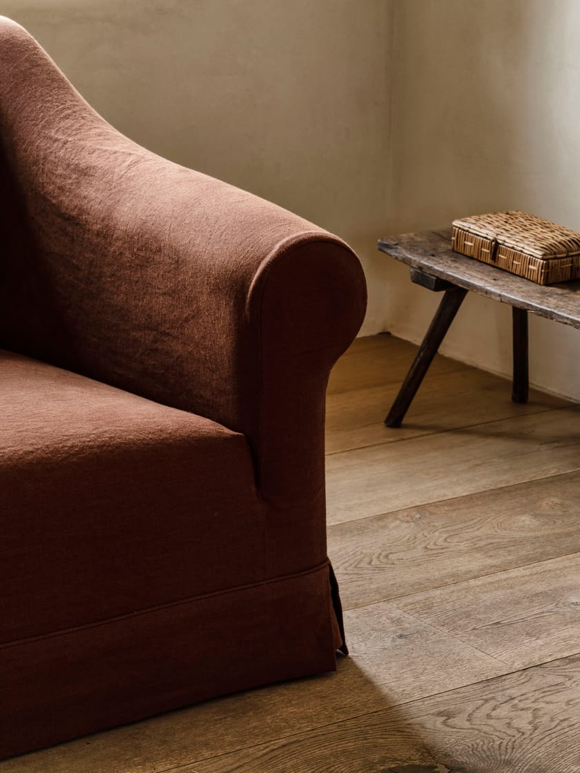 BARBARA Straight fabric sofa By Collett & Victor