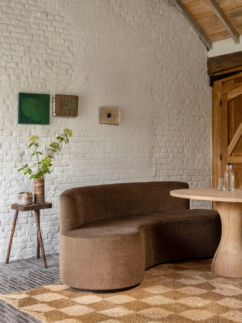 ROBIN Curved fabric sofa By Collett & Victor