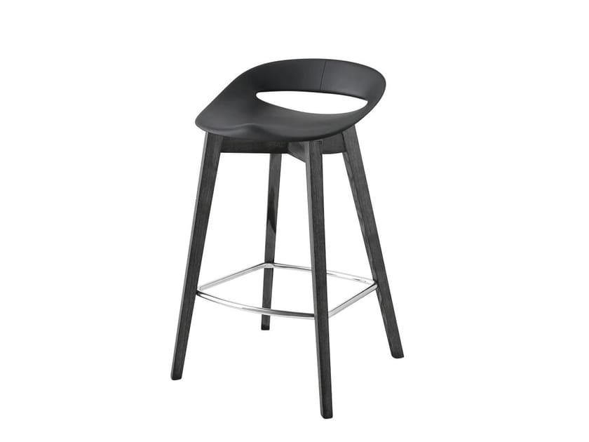 COSMOPOLITAN | High stool High polypropylene stool with beech legs By ...