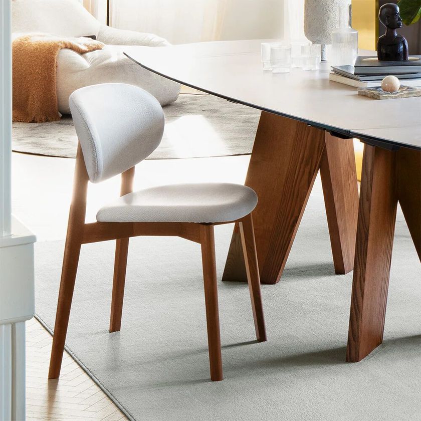 EIDE SOFT Upholstered fabric chair By Connubia