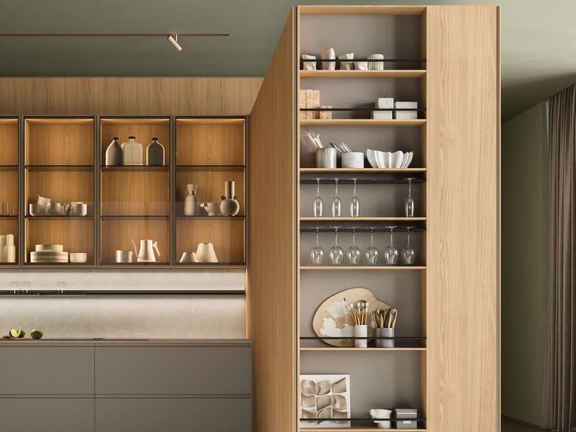 Bases and columns with open side module Kitchen unit By Copatlife