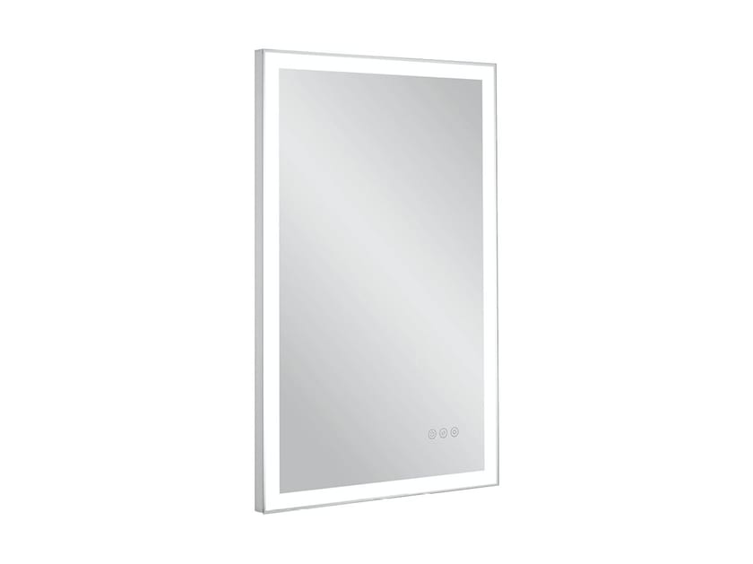 DUNE Rectangular wall-mounted mirror with integrated lighting By Crosswater