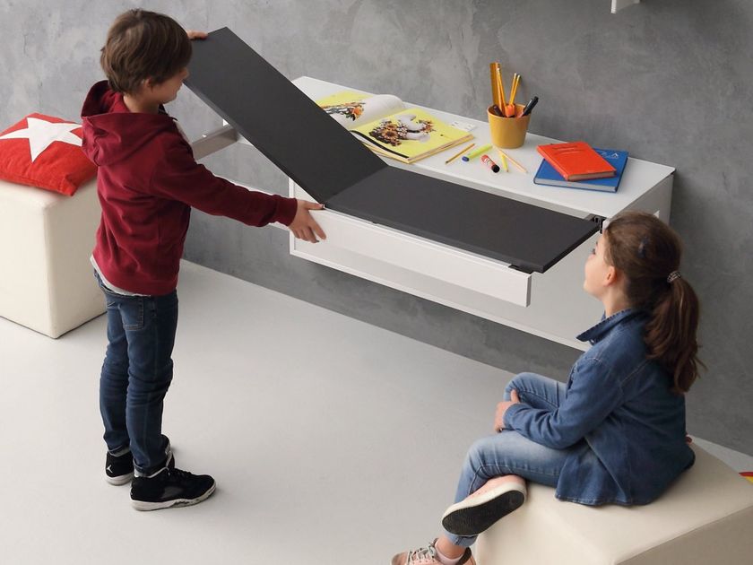 Wall mounted secretary desk with drawers CLEVER By IDEAS Group