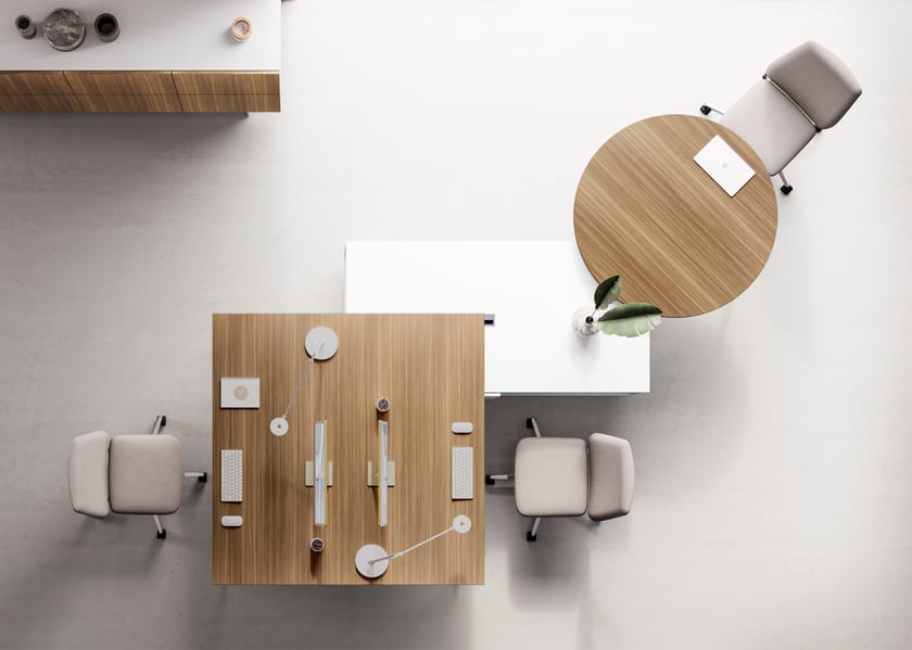 DAKAR | Square office desk By DVO design Antonio Morello