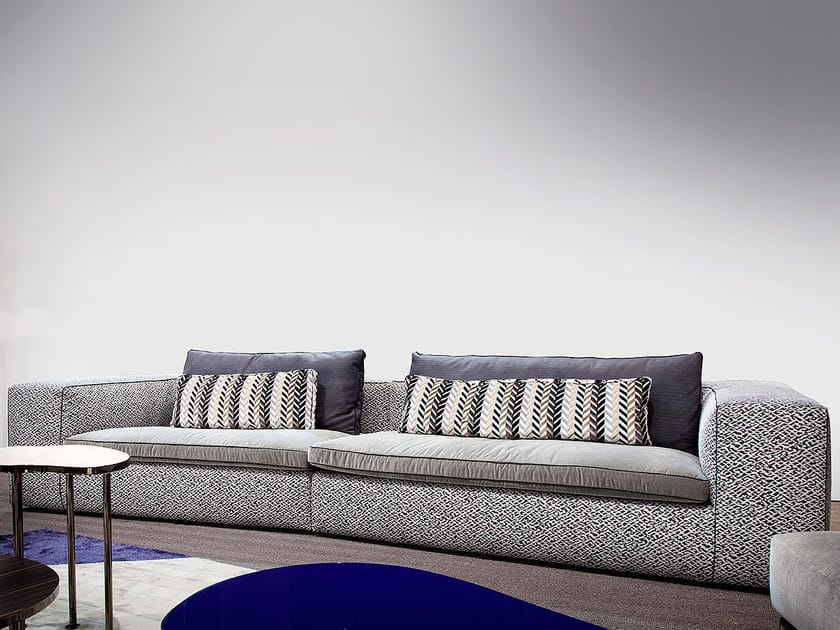 Sectional fabric sofa with chaise longue DAVID By ERBA ITALIA design ...
