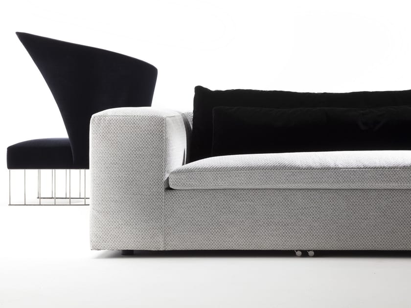 Sectional fabric sofa with chaise longue DAVID By ERBA ITALIA design ...
