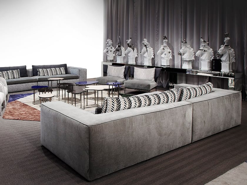 Sectional fabric sofa with chaise longue DAVID By ERBA ITALIA design ...