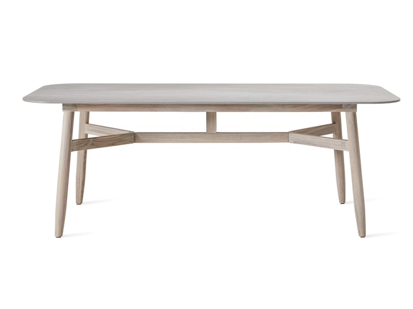 DAVID Rectangular ceramic garden table By Vincent Sheppard