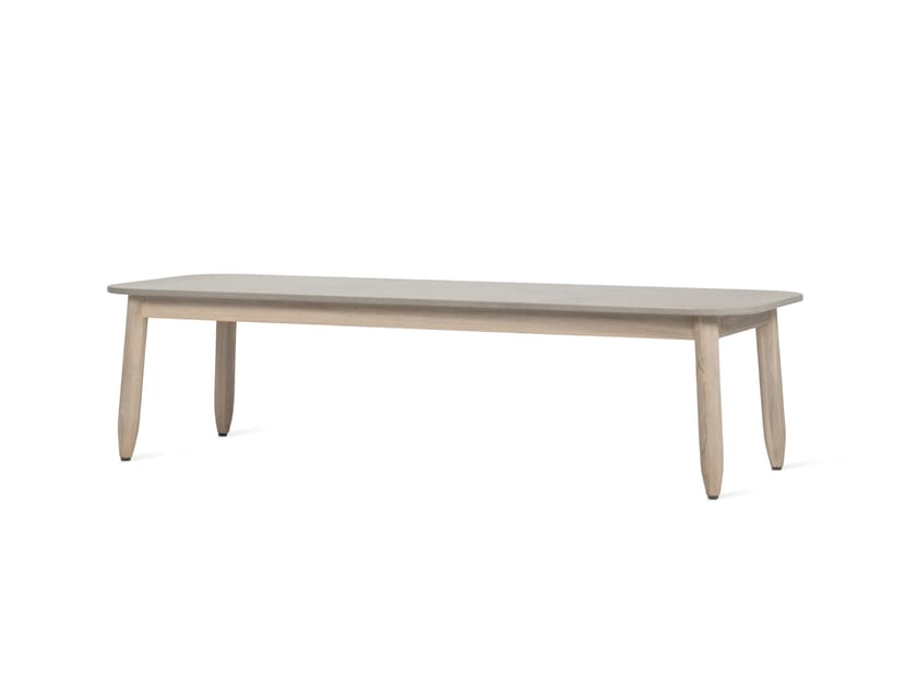 DAVID Rectangular ceramic garden side table By Vincent Sheppard