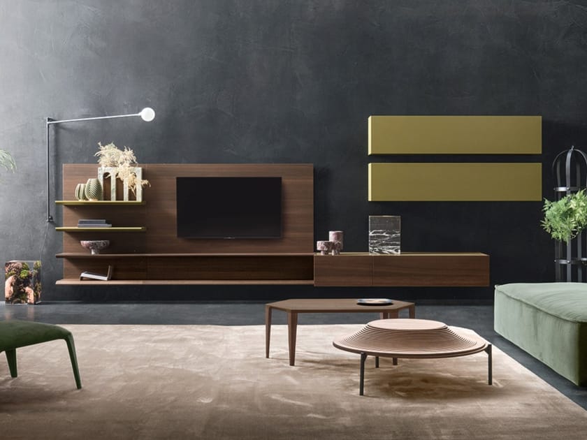 Oak TV wall system DAY MOOVE | Composition M102 Day Moove Collection By ...