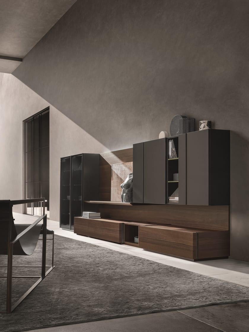 Oak TV wall system DAY MOOVE | Composition M102 Day Moove Collection By ...